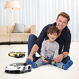RASTAR Toy Lamborghini Car 1:14 Lamborghini Aventador SVJ Remote Control Model Car, Super RC Sport Racing Car for Kids Boys Gifts, 2.4GHz / White