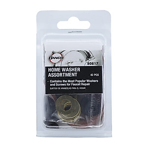 Danco 80817 Home Washer Assortment, 42-Piece, Pack of 1, Black