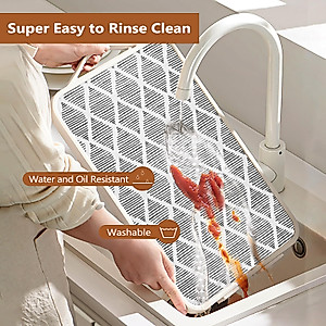 Shelf Liner Drawer Liner for Kitchen Cabinet, Non Adhesive Slip Resistant Shelf Paper, Strong Grip Thickened Cabinet Liners Protect Kitchen Cupboard, Dresser, Bathroom Drawers (Gray, 11.8" x 10 FT)