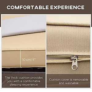 Outsunny Aluminum Adjustable Chaise Lounge Chair, Folding 4-Position Patio Recliner, Wheels, Armrests, Side Table, Cushion for Poolside, Backyard, Deck, Porch Garden, Beige