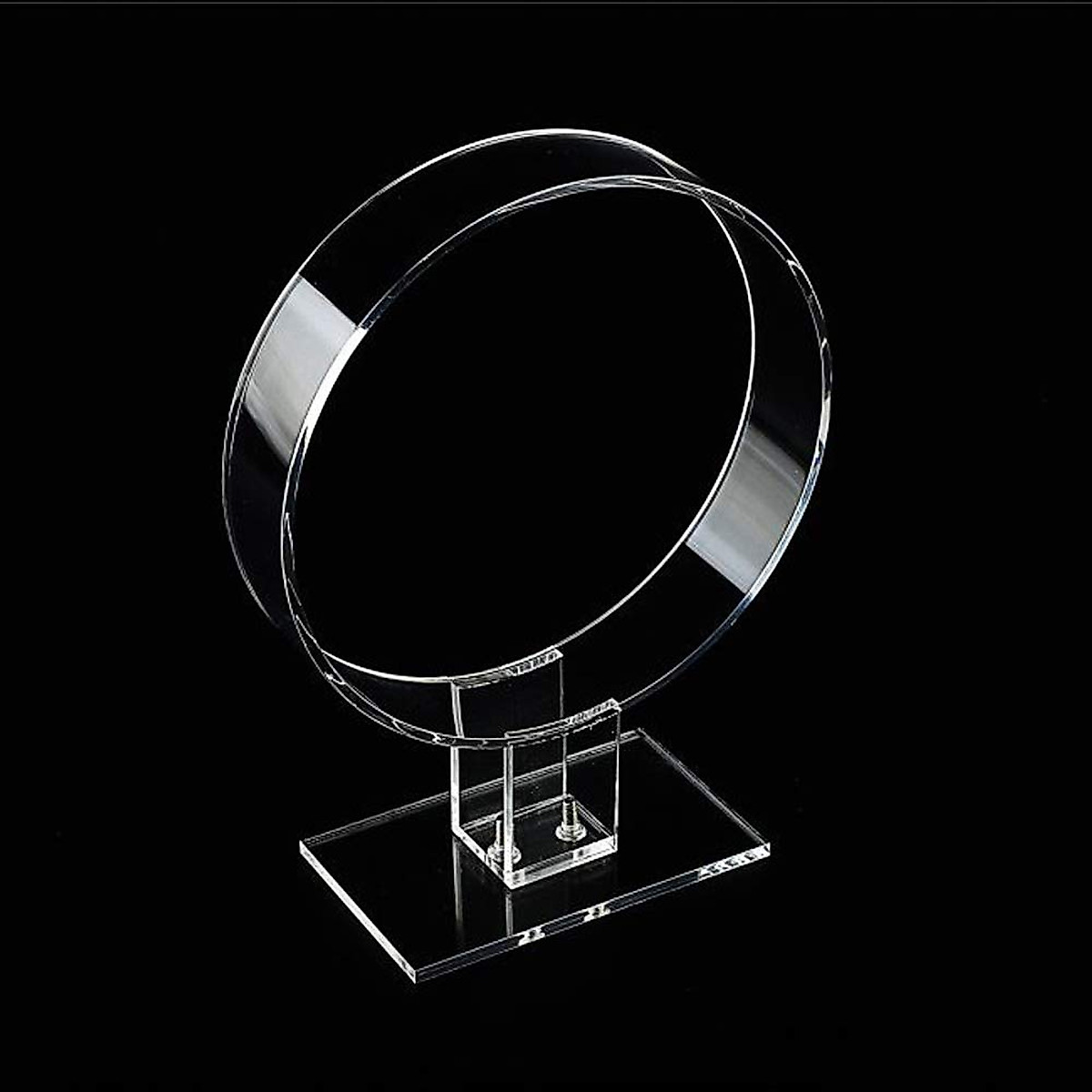 lasenersm 2 Pieces Clear Acrylic Headband Display Stand Single Headband Holder Hairband Display Stand Hair Hoop Holder Acrylic Headband Organizer, Transparent