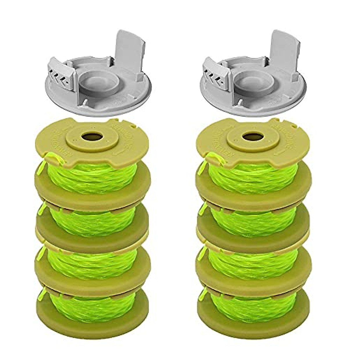 AC80RL3 Replacement Spool Line Compatible with 18v, 24v, 40v Cordless Trimmers,Weed Eater String Autofeed Replacement Spools Line (8Spool,2Cap)