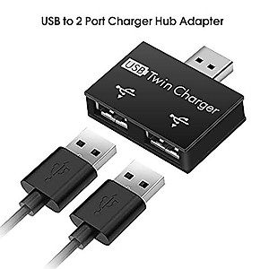 MNTT USB Splitter Charger White for Phone Tablet Computer Black Adapter Hubs(White)