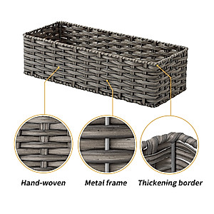 GRANNY SAYS Bundle of 2-Pack Wicker Storage Baskets & 2-Pack Wicker Baskets for Organizing