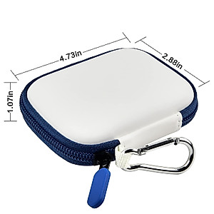 Case Compatible with KardiaMobile Card Personal EKG Monitor. Portable Heart Rate Monitor Card Storage Carrying Bag, Travel Protective Holder Organizer for ECG Monitor Card (Box Only) -White