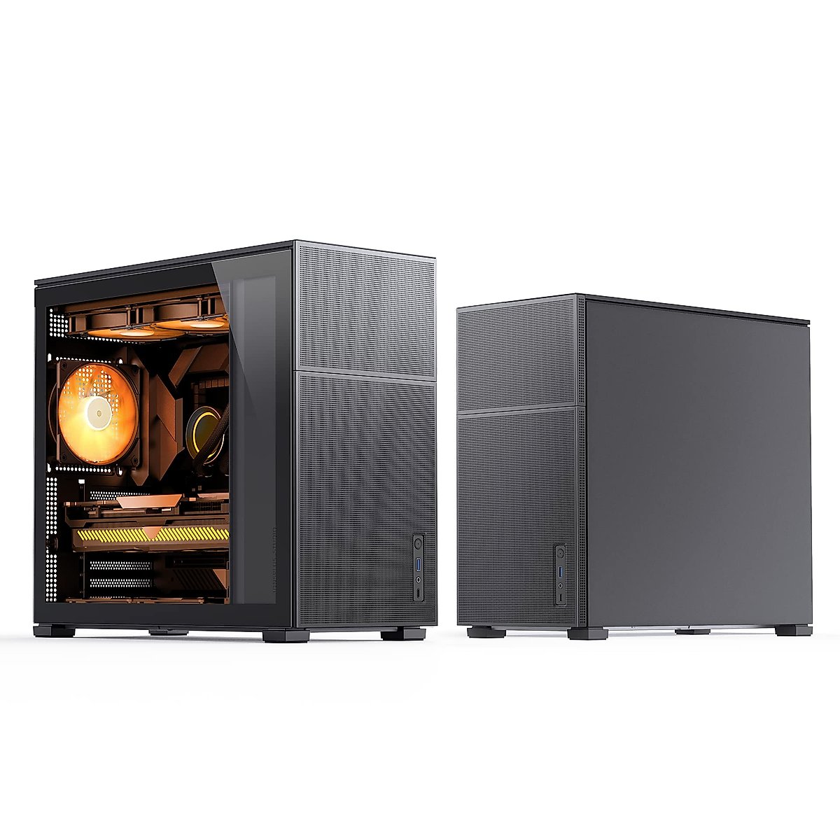 JONSBO D41 MESH Black ATX Computer Case, ATX/M-ATX Mainboard/Support RTX 4090(335-400mm) GPU 360/280AIO,Power ATX/SFX: 100mm-220mm Multiple Tool-Free Design, Black