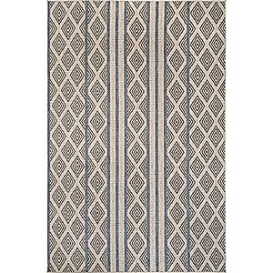 nuLOOM Charter Banded Trellis Indoor/Outdoor Area Rug, 5' x 8', Light Grey