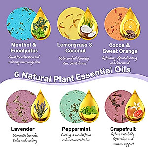 Shower Steamers Aromatherapy Shower Bombs Christmas Self Care Relaxation Gifts for Women and Men Includes Eucalyptus for Shower -XL 6packs