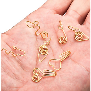 REVOLIA 16Pcs Stainless Steel African Nose Cuff Faux Nose Rings for Women Non Piercing Fake Nose Ring Set G