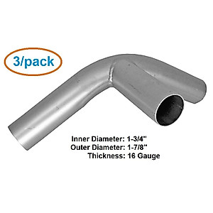 Canopy Tent Fittings 1-3/4" Connectors 3 Way, 4 Way Set for Shelter Carport Deck Shed Frame Kit, 3/Pack (3-Way Galvanized)