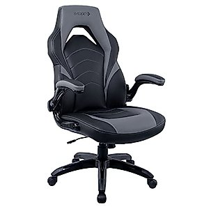 STAPLES Emerge Vortex Bonded Leather Gaming Chair, Black and Gray, 2/Pack (58224-Ccvs)