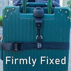 Car Seat Travel Belt | Adjustable Strap to Convert Kid and Carry-on Luggage into an Airport Stroller，Easy Carry ,Universal Size, Black