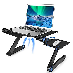 Laptop Table, Adjustable Laptop Bed Table, Portable Laptop Workstation Notebook Stand Reading Holder,Ergonomic Lap Desk TV Bed Tray Standing Desk
