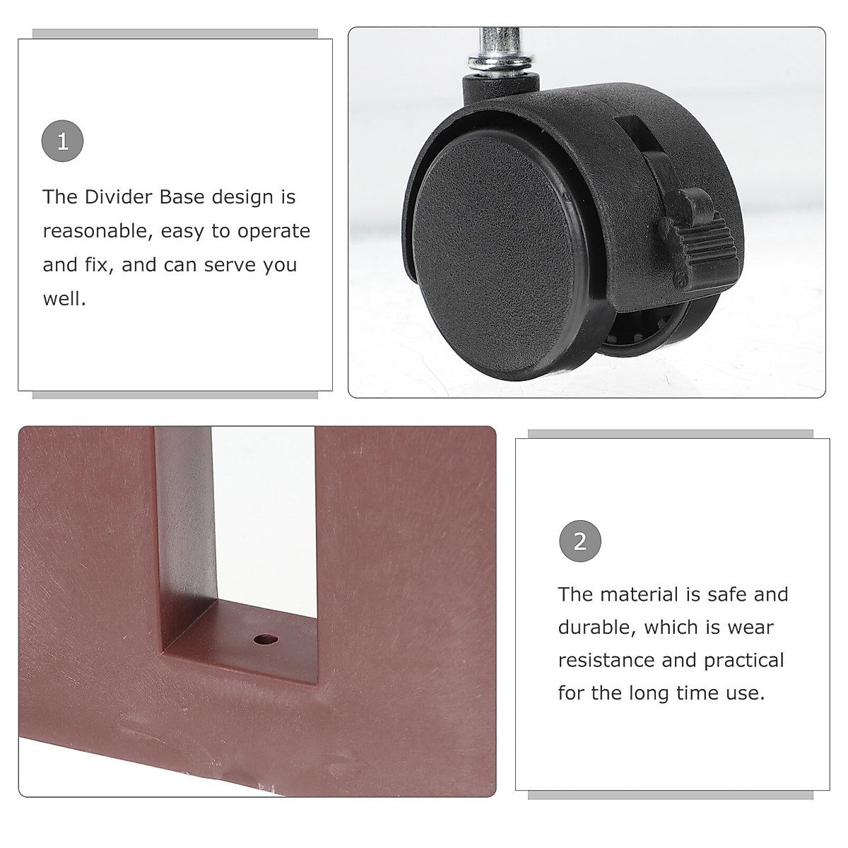 2pcs Screen Base Household Divider Bracket Divider Base Room Partition Support Bases Divider Stand Home Accessory Partition Holders Divider Accessory Wear-resistant Screen Feet