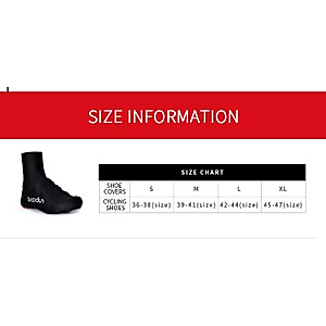 HANILI Cycling Shoe Covers, Bike Overshoes for Women Men, Dustproof Zippered Bicycle Overshoes for Men Women, Road Mountain Bike Booties-Red||XL