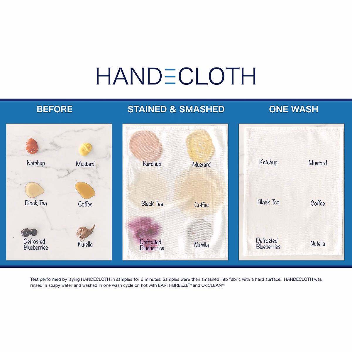 HANDECLOTH Reusable Paper Towels 12 PACK/Cotton/American Made/Machine Washable/Absorbent and Durable with Quality Edges and No Pilling/Guest Towel