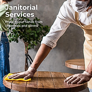 Fit Meal Prep Gloves Disposable Latex Free Medium Powder Free Glove Food Prep Gloves for Kitchen, Bathroom, Household, Gardening (Medium, 100 Pack)