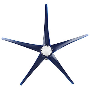 Hilitand 800W Windmill Generator Set, 5 Blade Small Wind Turbines Kit Industrial Energy Equipment (Blue 24V)