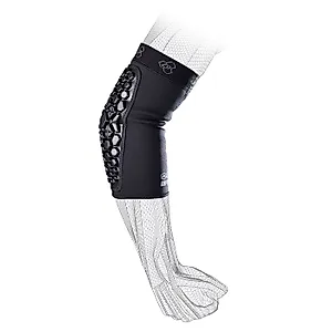 DonJoy Performance Defender Compression Support Elbow Pads (Pair) – Padded Support for Collision Contact Sports, Football, Rugby, Lacrosse, Martial Arts, Obstacle Courses, Small