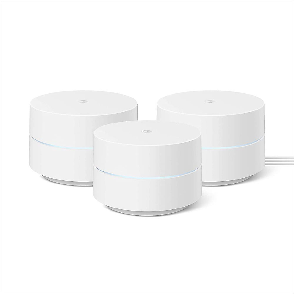 Google GA02434-US WiFi Mesh Network System Router AC1200 Point 3-Pack Bundle with 3X Deco Gear Google WiFi Outlet Wall Mount White and Professional Cable ZERObootCat6 Ethernet Patch Cable