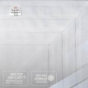 Infinitee Xclusives 100% Cotton Luxury Bath Towels Set of 2 (27x54 Inches), Soft, Absorbent, Quick Dry, Perfect Towels for Bathroom, Gym, Spa & Hotel |Brilliant White|