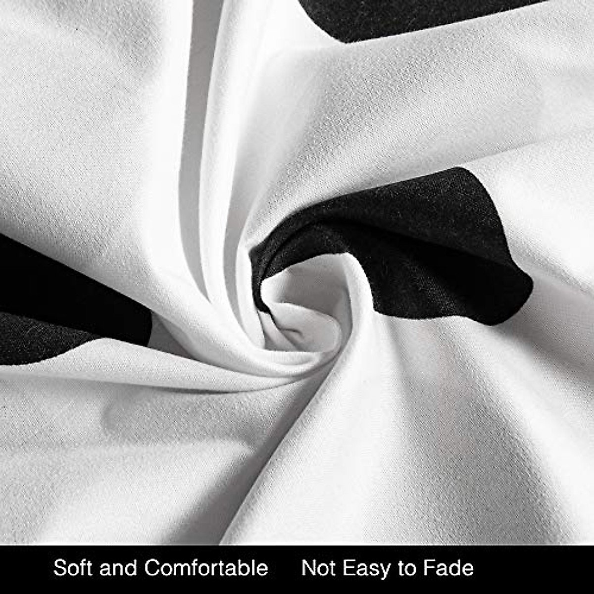 NTBAY Microfiber Twin Duvet Cover Set, 2 Pieces Ultra Soft Polka Dots Printed Comforter Cover Set with Zipper Closure and Corner Ties, Black and White