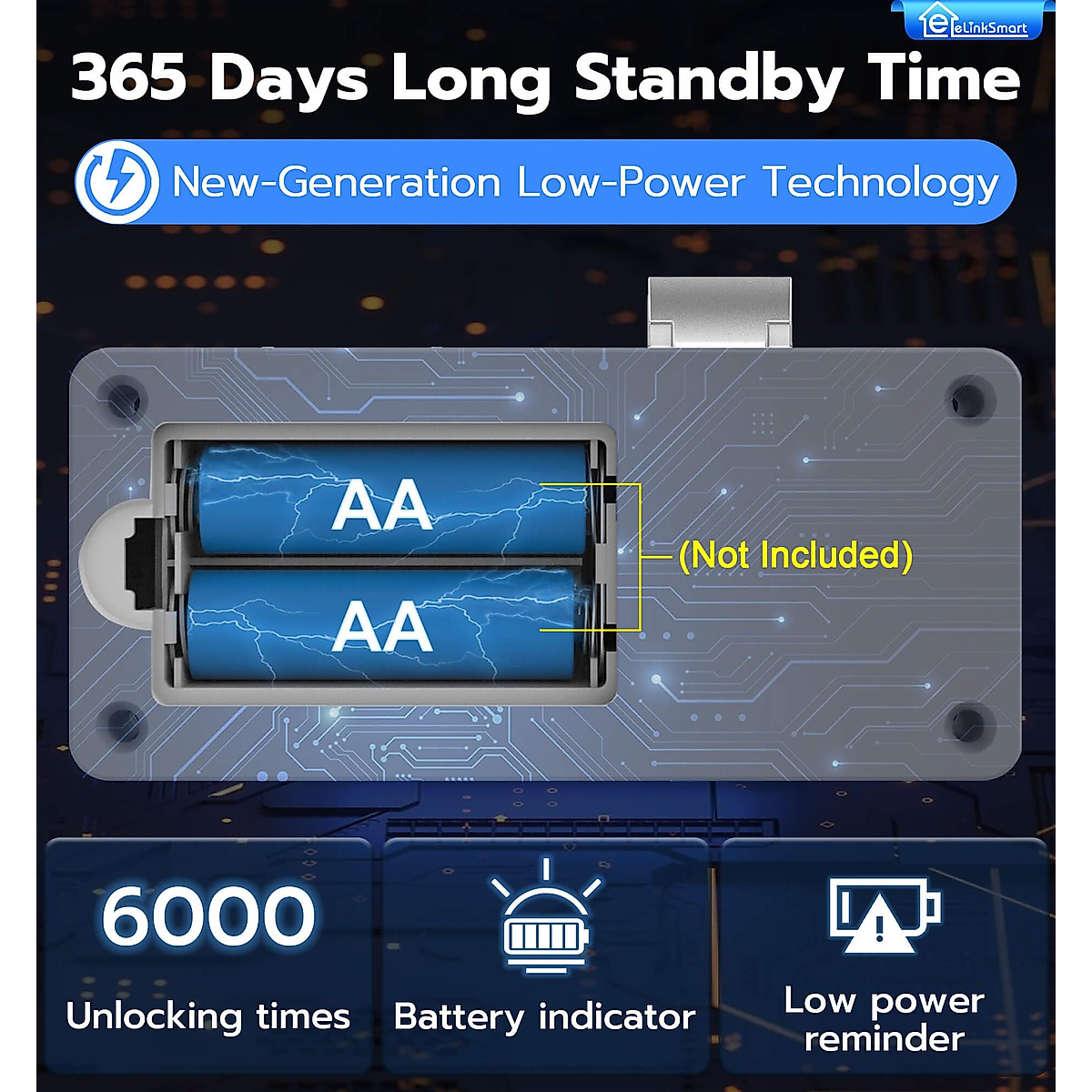 eLinkSmart Smart Cabinet Lock, Hidden No Drill Adhesive Magnetic Baby Proofing Child Proof Drawer Locks, Keyless RFID Bluetooth Cabinet Locks for Adults File Kitchen Cupboard Closet Liquor - White