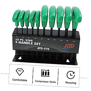 VILLCASE 1 Set star iron suite plum bossom handle tools for T-shaped Screwdriver screwdriver Repair Tool hand tools 45# steel precision screwdriver Screwdriver repair wrench