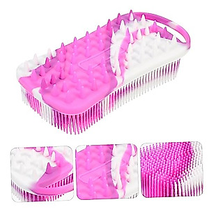 Hemoton 5pcs Bath Massage Brush Silicone Body Brush Body Shampoo Brush Shower Lather Brush Silicone Scalp Massager Head Scalp Brushes Skin Exfoliation Brush Shower Scrubber Shower Scrubber