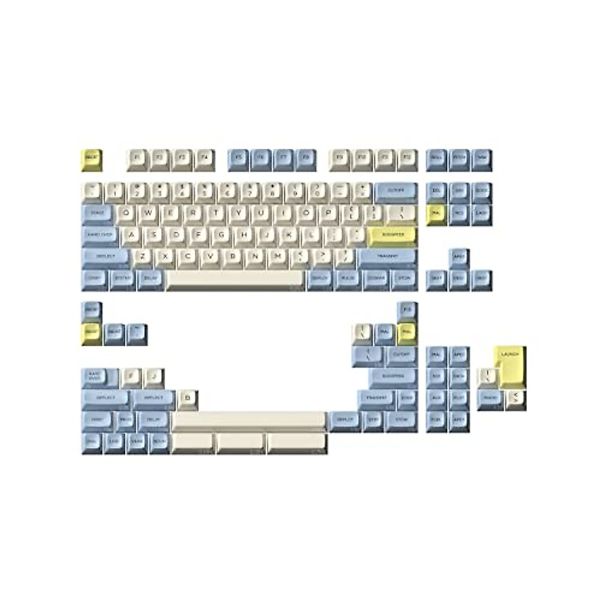 DROP MiTo MT3 Godspeed R2 Keycap Set, PBT Hi-Profile, Cherry MX Compatible with 60%, 65%, 75%, TKL, WKL, and Ortholinear Keyboards (Apollo Base Kit)