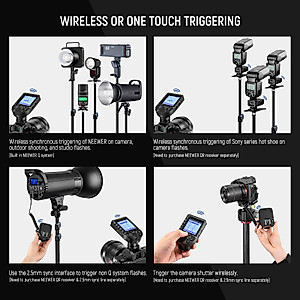 NEEWER QPRO-S TTL Wireless Flash Trigger Compatible with Sony 1/8000s HSS Large LCD Screen Slanted Design 5 Group Buttons 9 Customizable Functions for Q4 Q3 Z2 Z1 Z760 NW760 S101-300W PRO/400W PRO