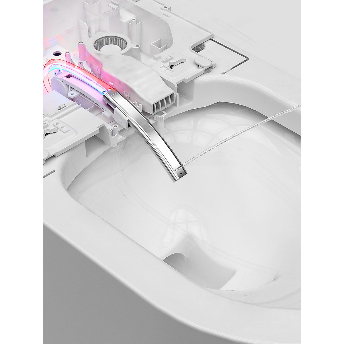 Smart Toilet with Built-in Bidet Seat, Tankless Toilet with Auto Lid Opening, Closing and Flushing, Heated Seat, Digital Display, Elongated