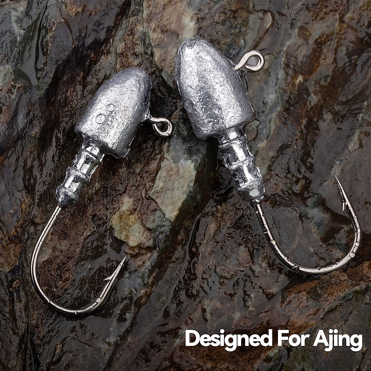 THKFISH Bullet Jig Heads for Bass Crappie Fishing Saltwater Freshwater Walleye Panfish Jigs Swimbait Jig Head Hooks for Bass Trout 1/4oz (7g) 20pcs