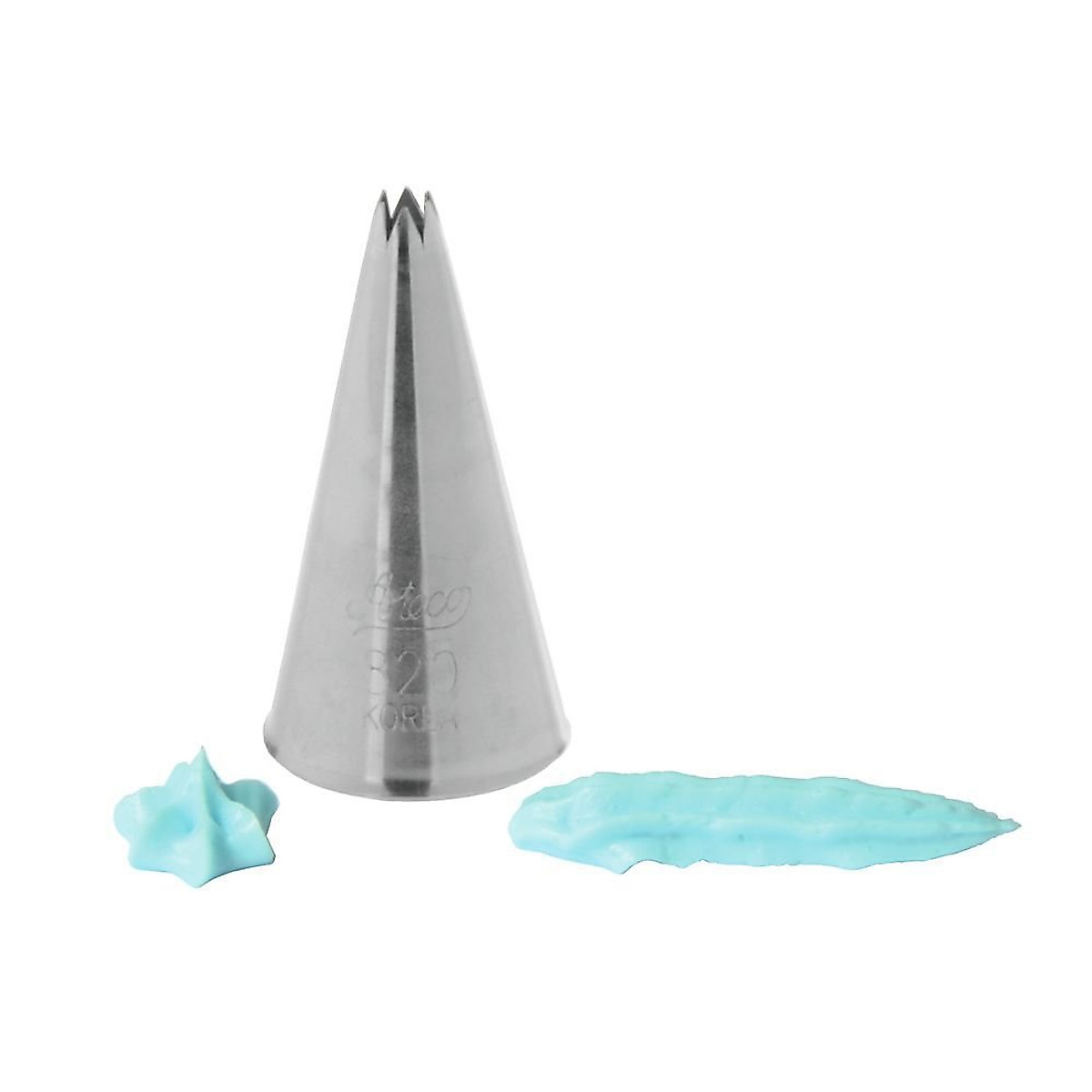 Ateco # 820 - Open Star Pastry Tip .16'' Opening Diameter- Stainless Steel by Ateco