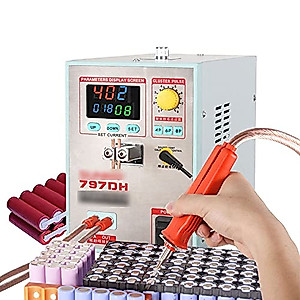 797DH Battery Spot Welder Welding Machine for Lithium Batteries,Pulse Spot Welder 0.35mm Battery Spot Welder with Soldering Functio,110V-220V