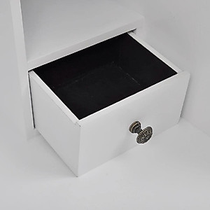 GOLINPEILO Wooden French Secretary Desk a Small Drawer and Shelves for Living Room, Bedroom