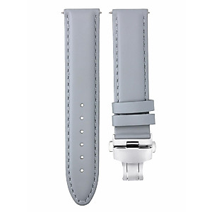 Ewatchparts 18-19-20-22-24MM LEATHER BAND STRAP SMOOTH COMPATIBLE WITH IWC PILOT PORTUGUESE