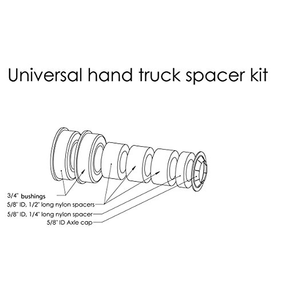 Marathon Universal Fit Pneumatic (Air Filled) Hand Truck / All Purpose Utility Tire on Wheel with Adapter Kit Included