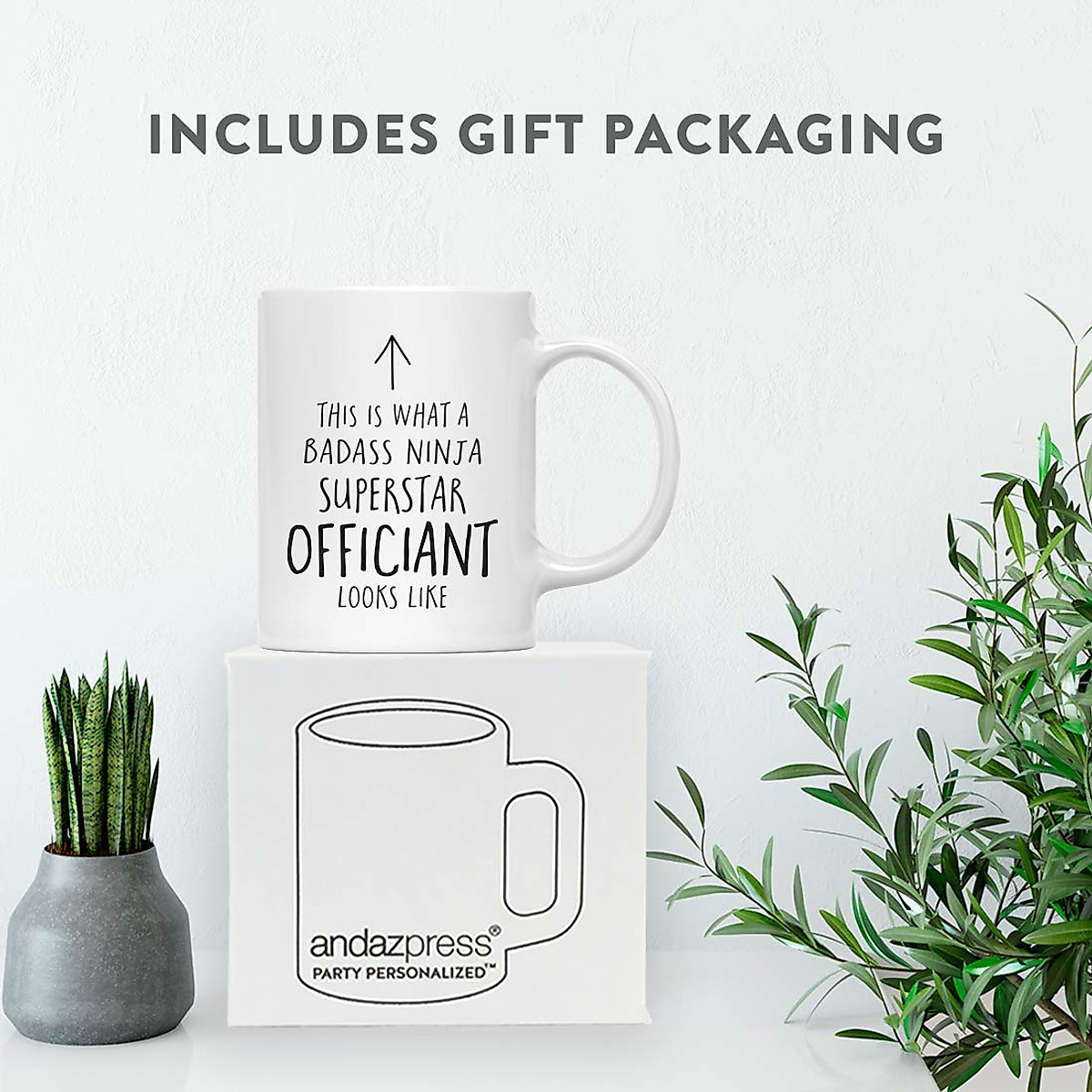 Andaz Press Funny 11oz. Ceramic Coffee Tea Mug Gift, This is What a Badass Ninja Superstar Officiant Looks Like, 1-Pack, Birthday Christmas Gift Ideas