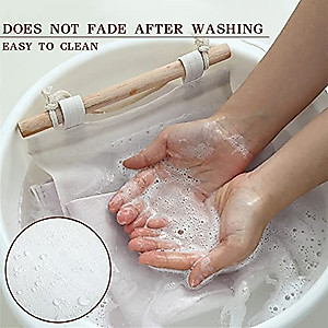 SMFANLIN 2Pcs Over The Door Storage Hanging Bag, Premium Linen Fabric Wall Hanging Storage Organizer with 5 Pockets, Waterproof Hanging Shelves Pocket for Wall Bedroom Bathroom