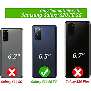 KRHGEIK Designed for Samsung Galaxy S20 FE Case Wallet,Women Flip Cover with Butterfly Embossed PU Leather Kickstand Credit Card Holder Slots Magnetic Wrist Strap Phone Case (Black)