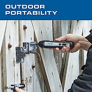 Dremel 4V Cordless Screwdriver Kit with 6 Power Settings and Smart Stop Technology, Includes 7 Screwdriver Bits, 1 Bit Extender, USB Cable and Power Adapter, HSES-01