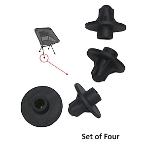 TravelChair Anti-Sink Disc, For Shock Cord Chairs on Soft Surfaces, Set of 4, Black