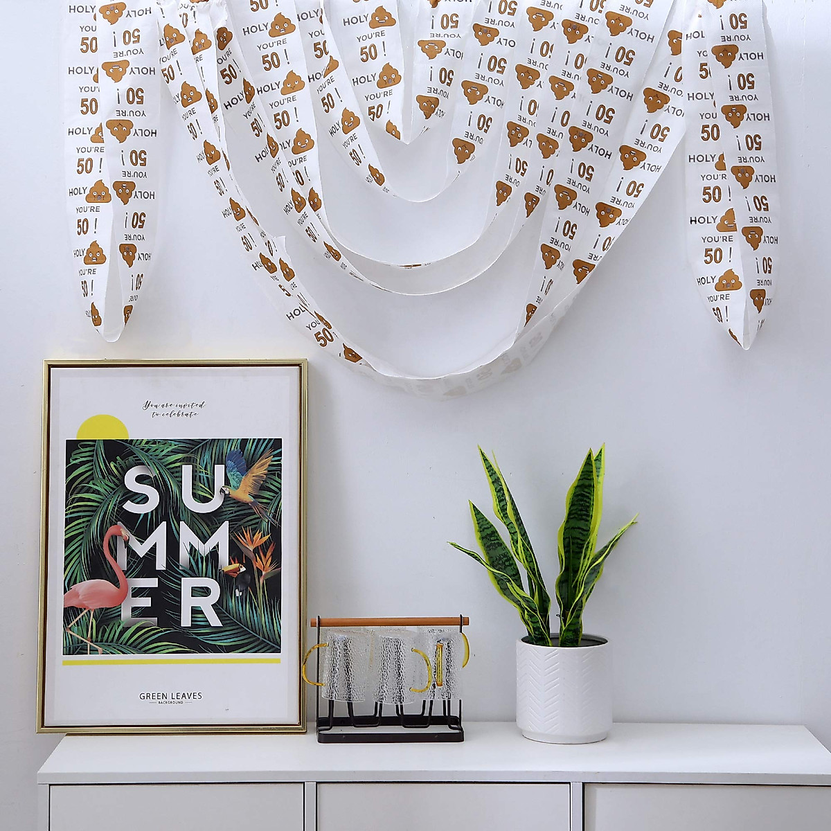 Happy 50th Birthday Gifts for Men Women, 3-Ply Toilet Paper Roll, 50th Birthday Toilet Paper, Gag Funny Birthday Gift Novelty for 50 Birthday Party Decorations