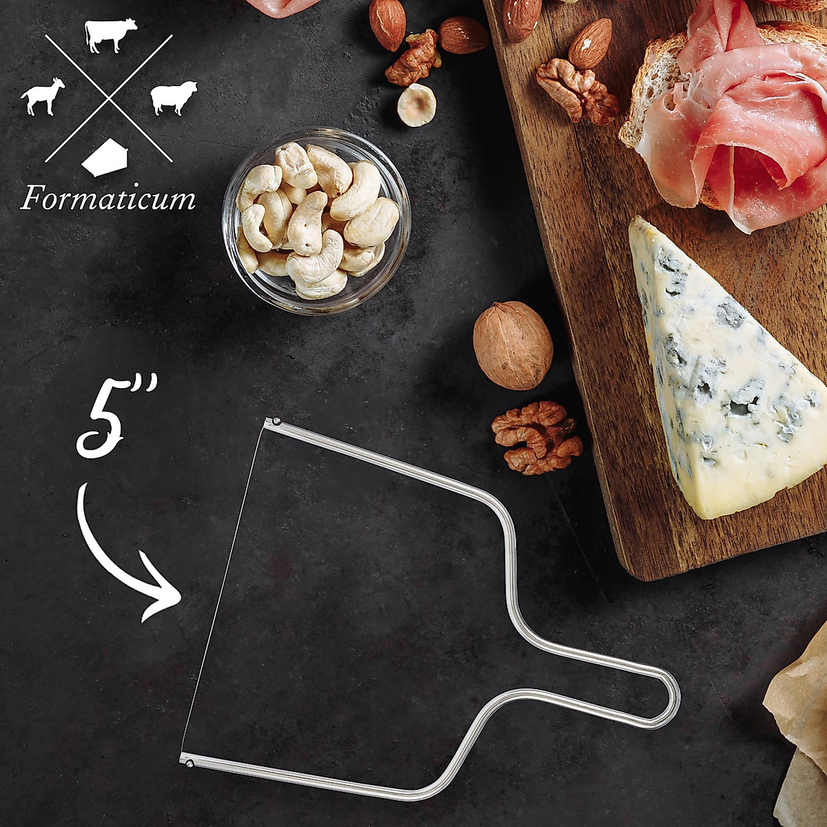 Formaticum Replacement Cheese Slicer Wire - Replacement Wire for Cheese Cutter - Cheese Cutter Wire Replacement - Cheese Slicer Wire Replacement - Cheese Wire Cutter - Wire Cheese Slicer - 5 Inches