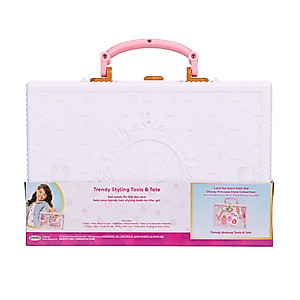 Disney Princess Style Collection Girls Trendy Hair Pretend Play Styling Tools with Sound & Storage Tote for On-the-Go!