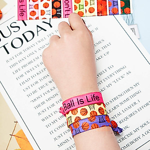 WILLBOND 30 Pieces Basketball Hair Accessories Basketball Hair Ties Elastics Ribbon Ties Sports Ponytail Holders No Crease Hairbands Gifts for Women Team Player