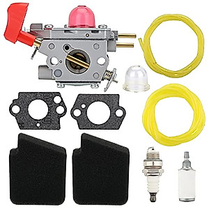 Panari BVM200FE Carburetor with 545146501 Air Filter for Poulan Pro BVM200FE Gas Blower Craftsman 25CC Leaf Blower GBV345 Replace 545081857 Zama C1U-W43