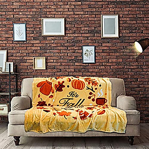 Infinity Republic It's Fall Y'all Holidays Super Plush Blanket - 50x60 Soft Throw Blanket - Perfect for Cuddle Season & Holiday Gifts!