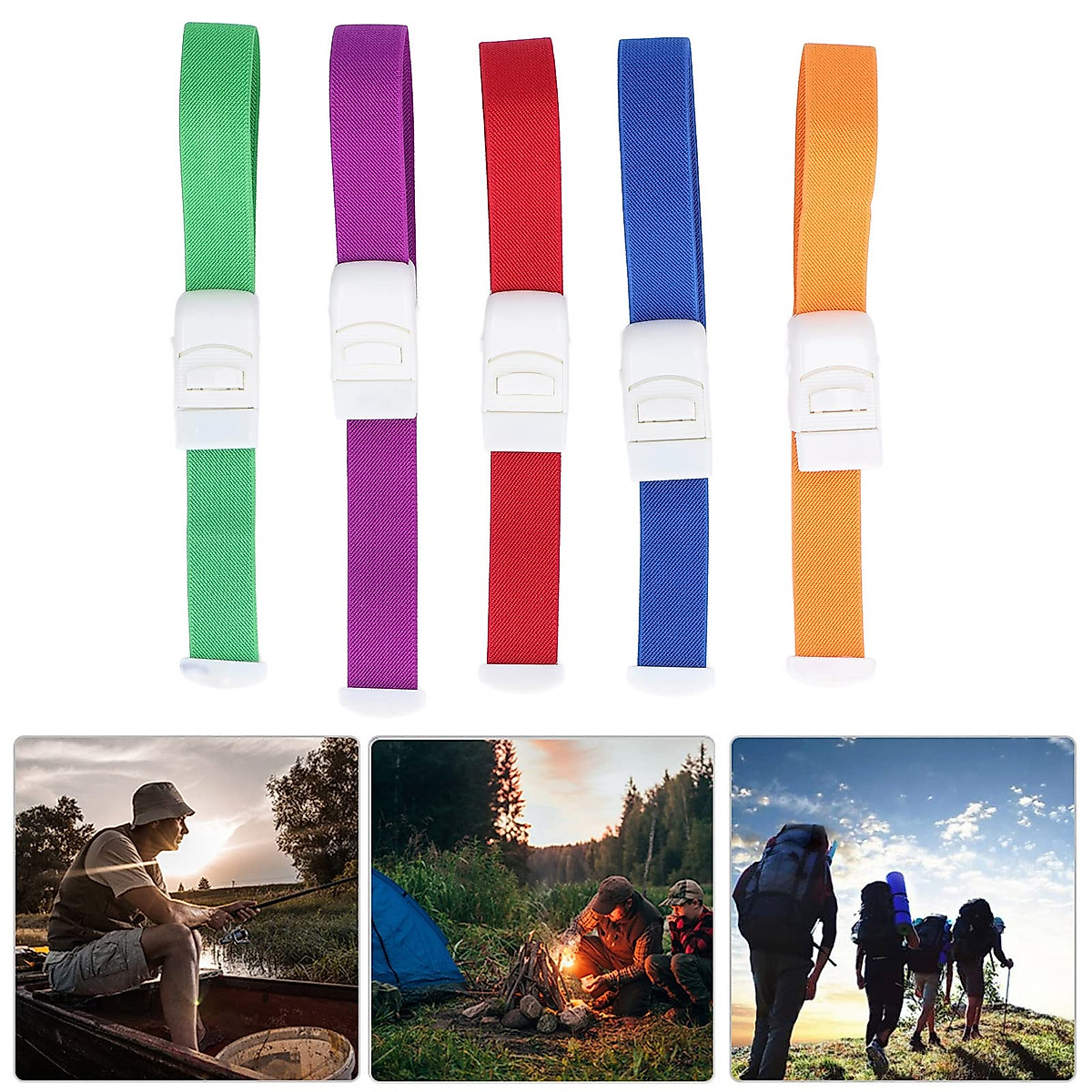 5-Pack Tourniquets Elastic emergency Quick Release Medical Sport Emergency Buckle Band,5 Color, tourniquetes quick release tourniquet tourniquet kit phlebotomy gifts tourniquet turniquitt phlebot